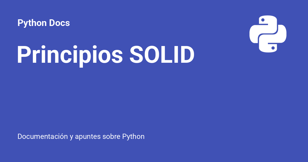 Principios SOLID - Python Docs